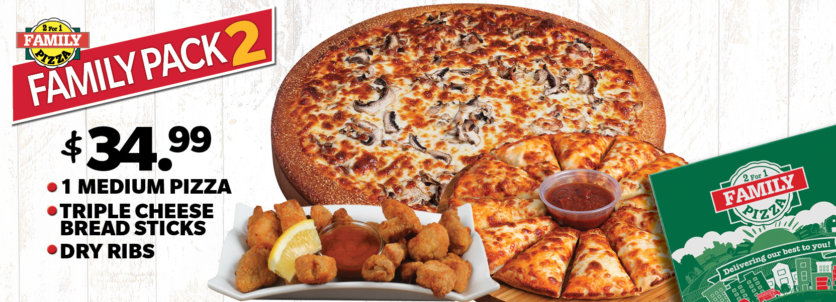 2 for 1 pizza store